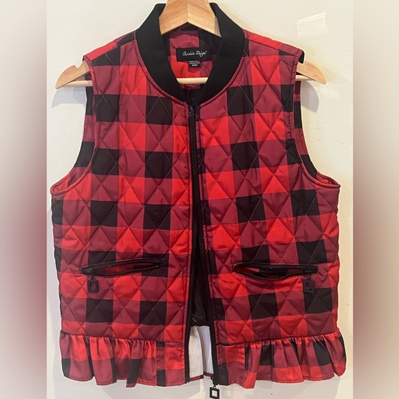 Charlie Paige | Jackets & Coats | Charlie Paige Buffalo Plaid Ruffled ...
